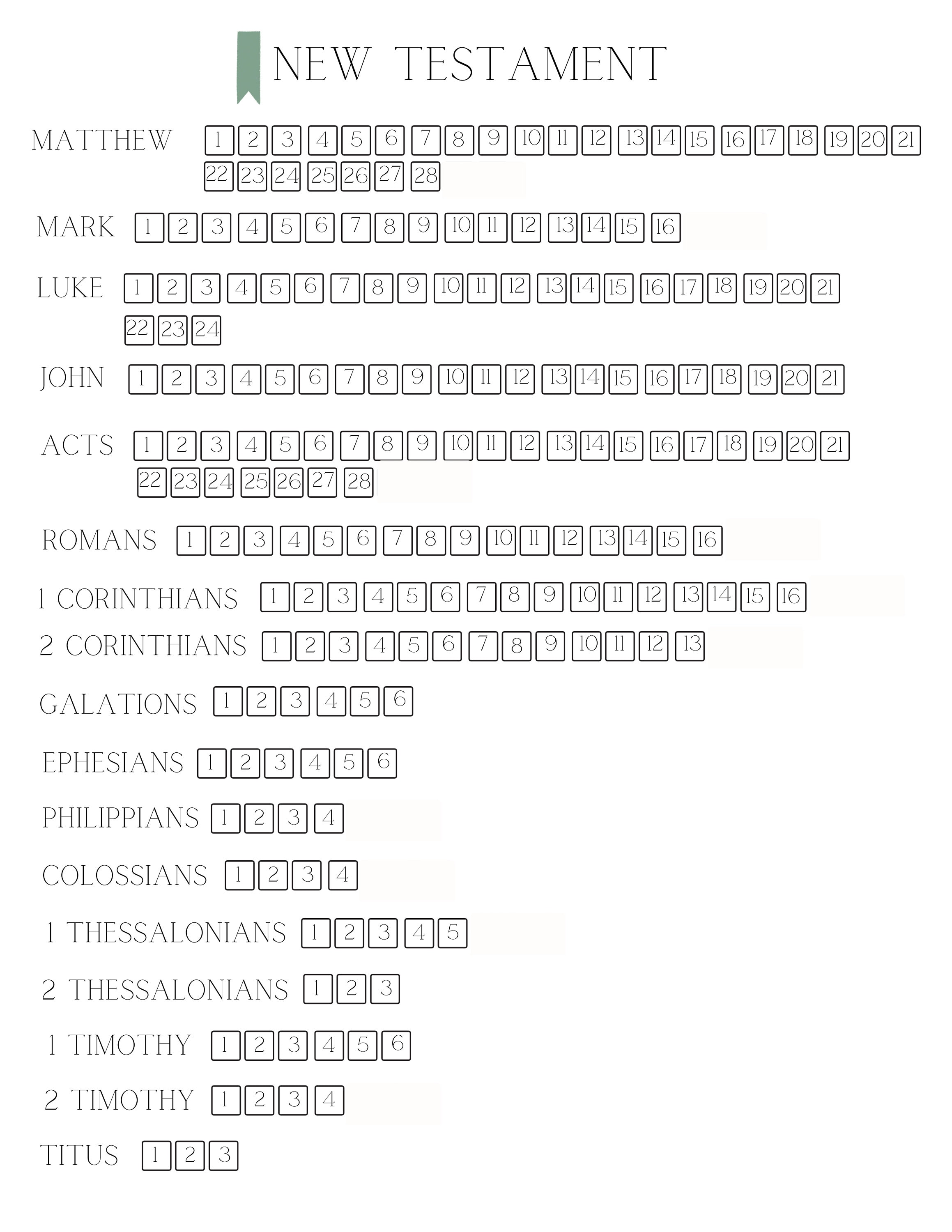 Bible Reading Checklist, Bible Study - Etsy