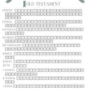 Bible Reading Checklist, Bible Study - Etsy