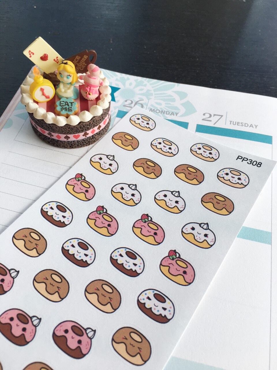 S-308 Kawaii Donuts Cake Dissert Sweet: Planner Stickers | Etsy
