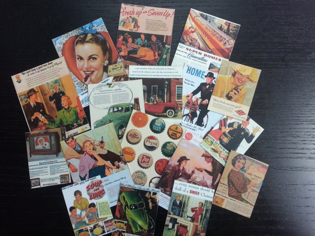 Advertisement Poster DIE CUTS for Card Making, BB22 -- Lot of 17 ...
