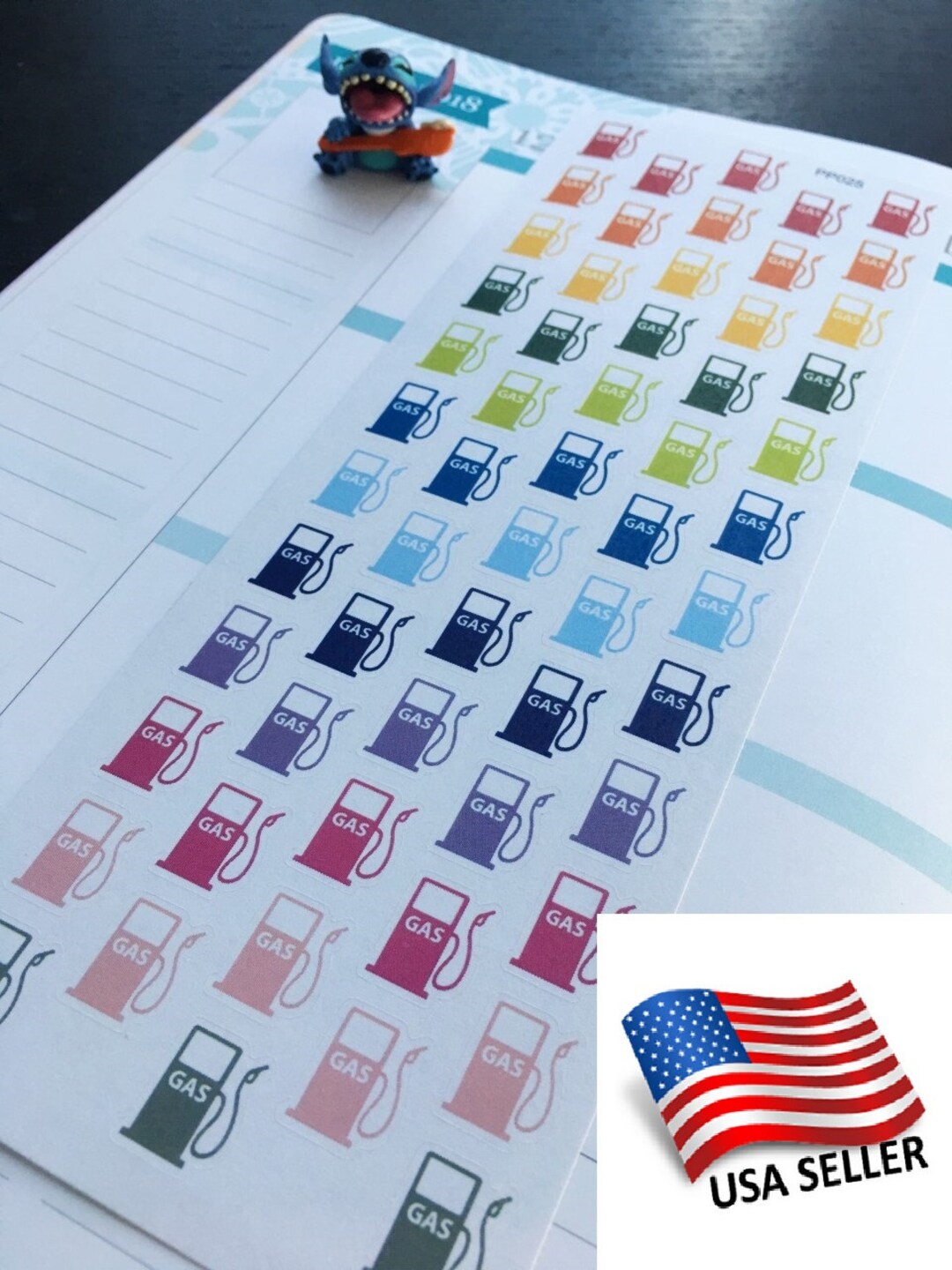 S-025--gas Pump,fueling,pump Gasoline,petrol,diesel,,life Planner ...