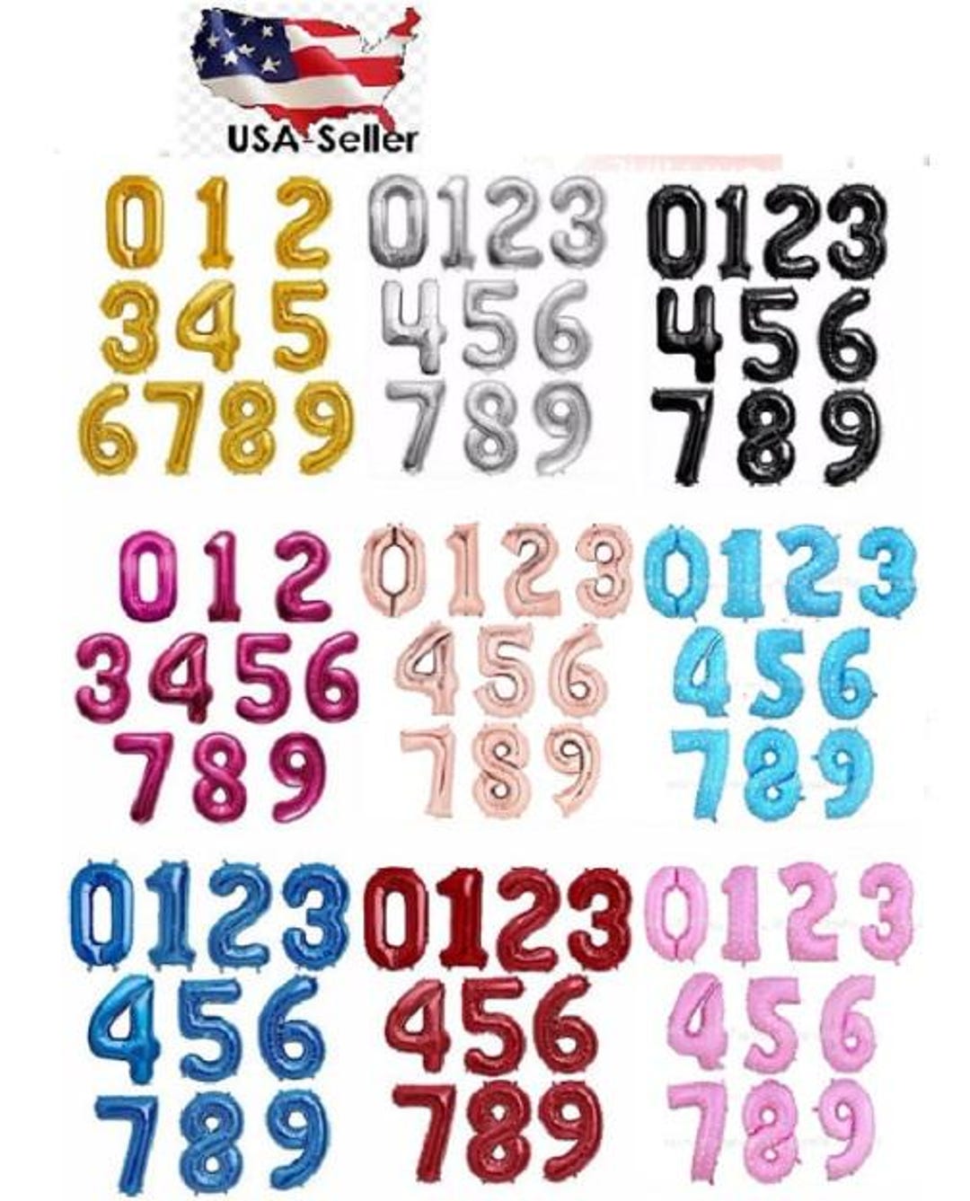 33 Pieces of 16 Inches Number Balloons. Total 33 Balloons - Etsy