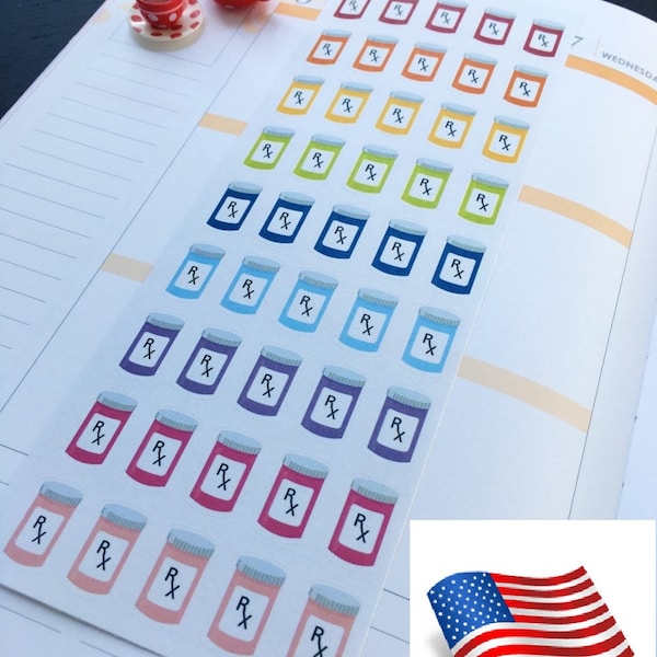 Medication Bottles Stickers - Etsy