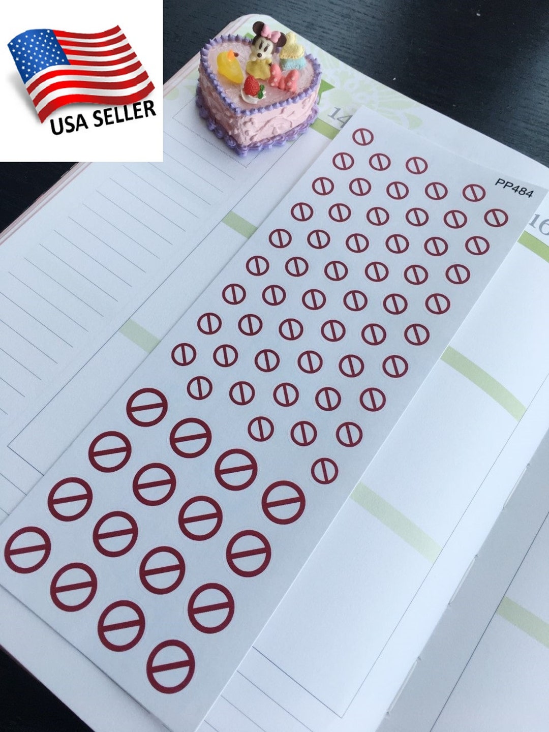 Red Cancelled Icon Planner Stickers: Erin Condren, Limelife - Etsy