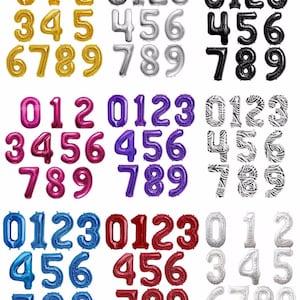 16"/26" Number Foil Balloons - Create Your Number - US Seller - Etsy