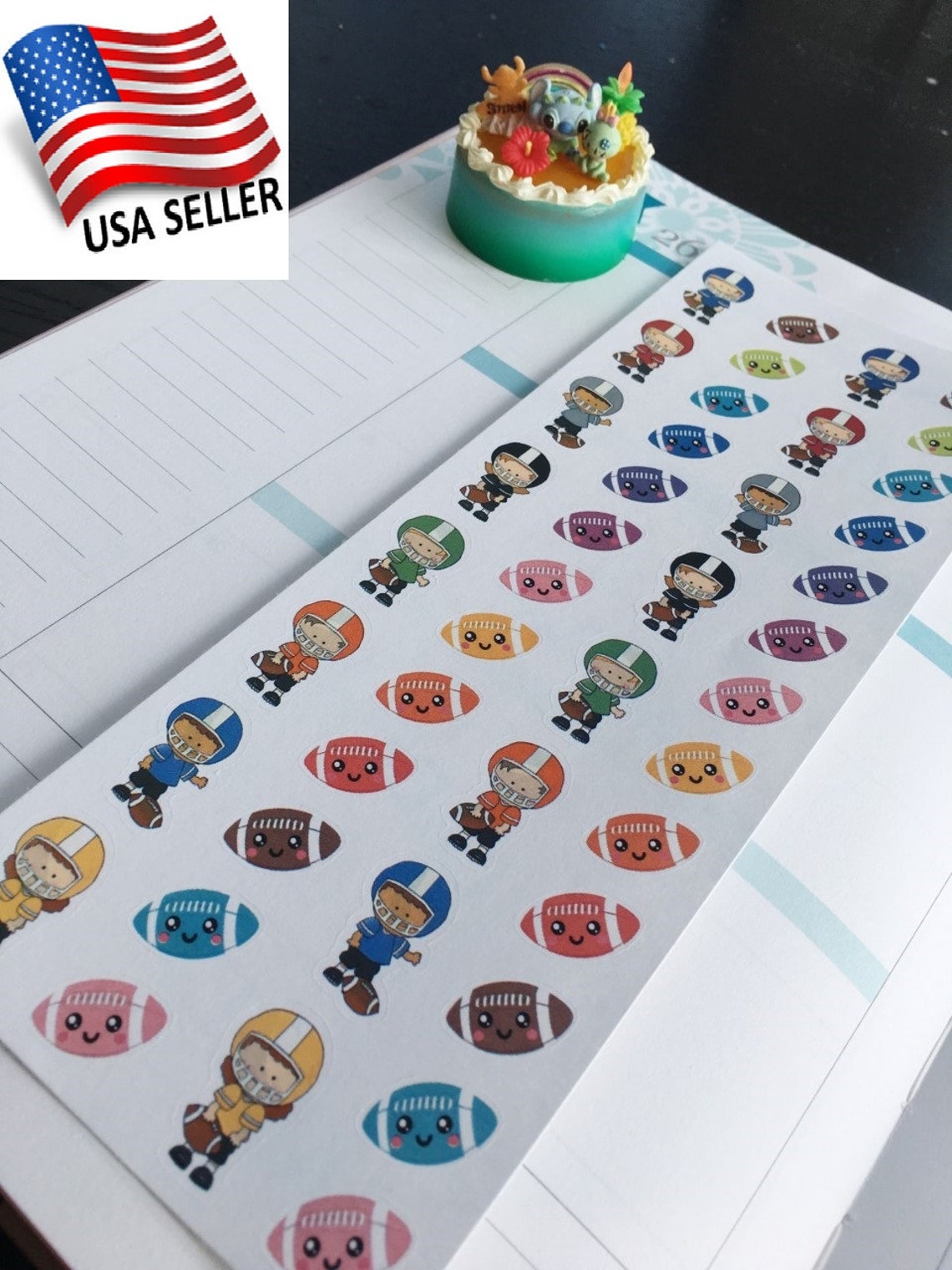 S-315 Kawaii Football Football Players Football Helmets - Etsy