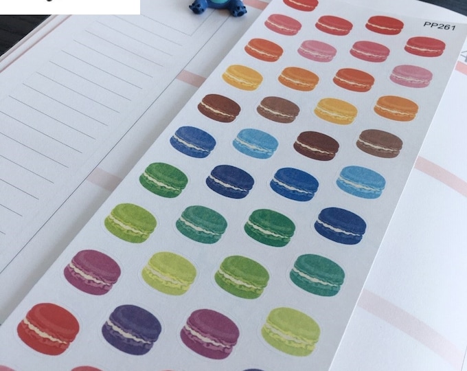 Macaron Sticker Sheet Sticker Pack French Macarons Sticker Snack ...