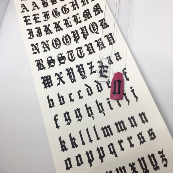 Letter Nail Decals - Etsy