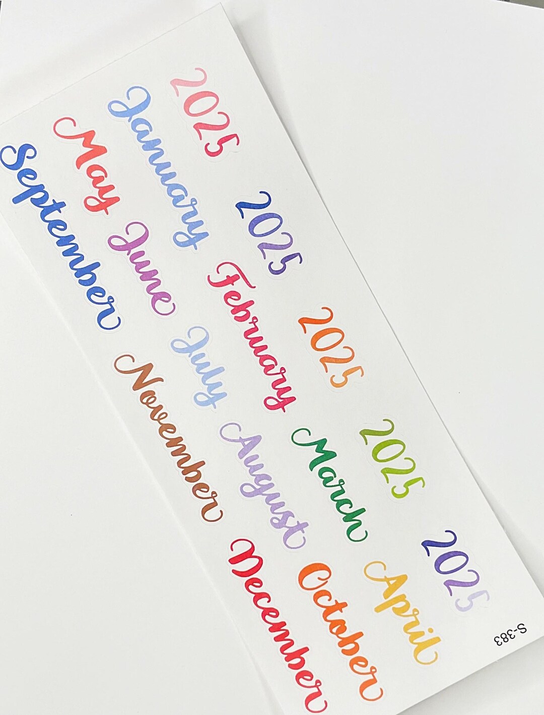 2025, Monthly Header, Years, Months, Year: Planner Stickers ||perfect 4 ...