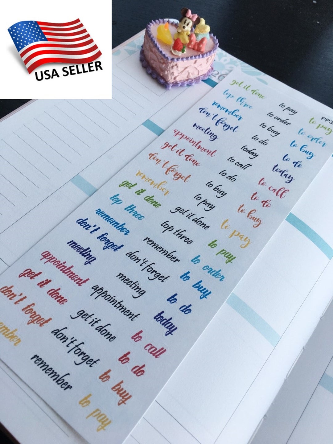 Assorted Planner Words Stickers: Appointment, Payment - Etsy