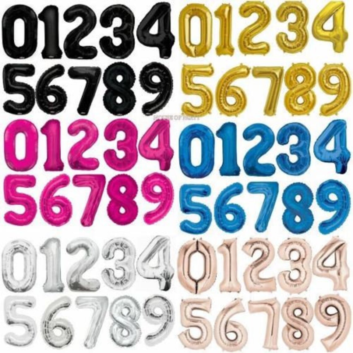 16/26 Number Foil Balloons Create Your Number - Etsy