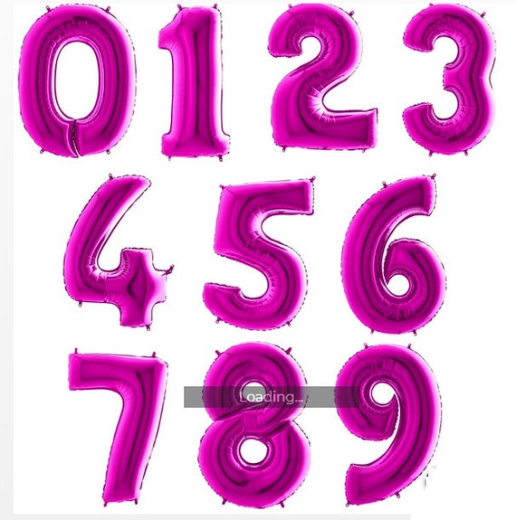 26 Magenta 0 1 2 3 4 5 6 7 8 9 Number Foil Balloons create Your Number graduation Balloons wedding Balloons baby Shower decorations Etsy