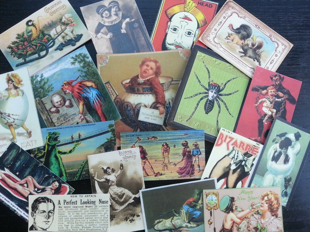 VINTAGE Bizarre & Weird,funny, Macabre, Unexplained Die Cuts Card Stock ...