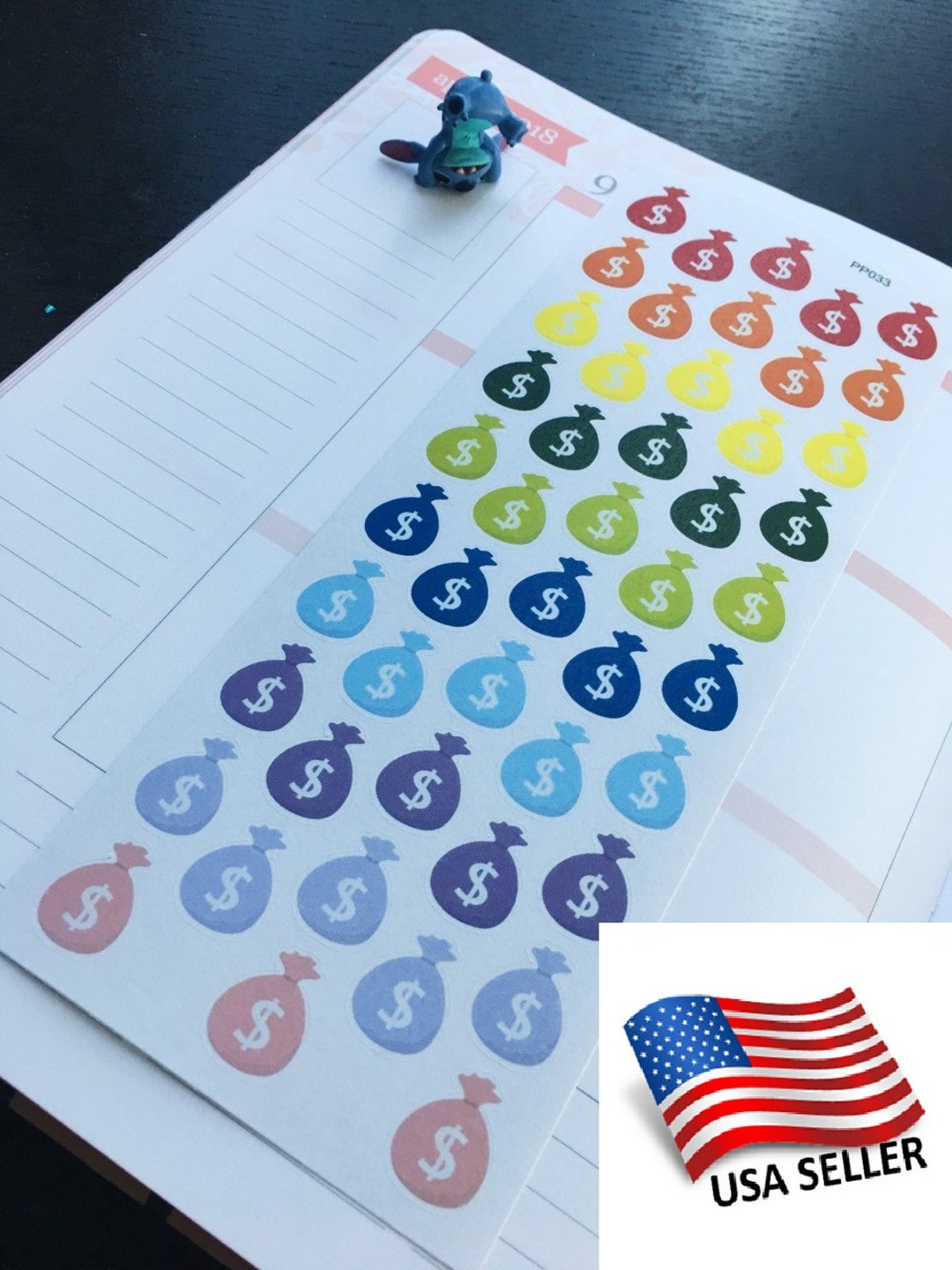 Money Bag Planner Stickers: Investment, Saving, Cash - Etsy