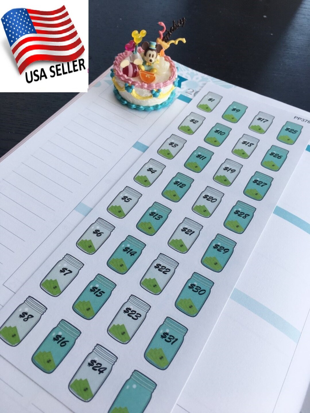 Money Saving Challenge Planner Stickers: Erin Condren, Limelife - Etsy