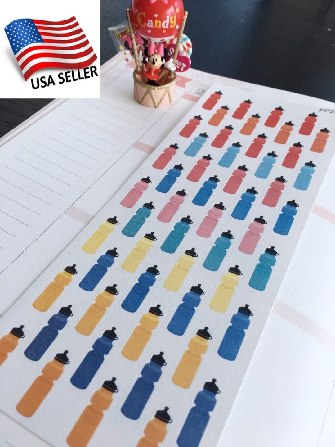 Water Bottle Planner Stickers: Erin Condren, Limelife, Plum Paper - Etsy