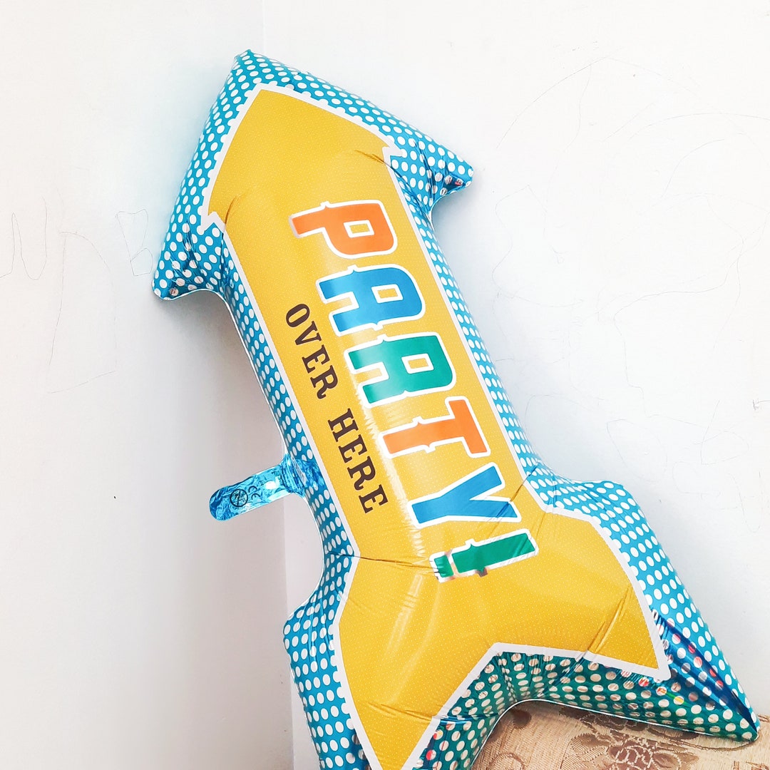36 Party Over Here Arrow Balloons Birthday Party - Etsy