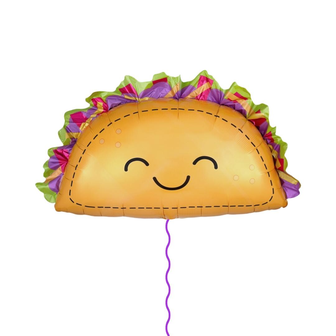 33" Taco Balloon, Fiesta Party Balloon Taco Party Decorations, Fiesta ...