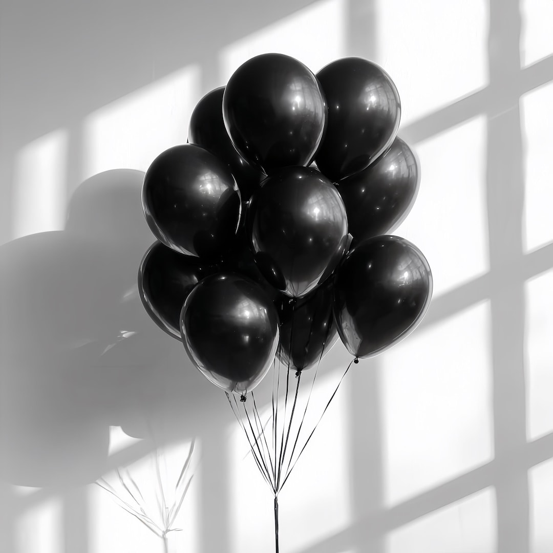 Black Balloons Bouquet Birthday Party Decorations Bridal Shower ...