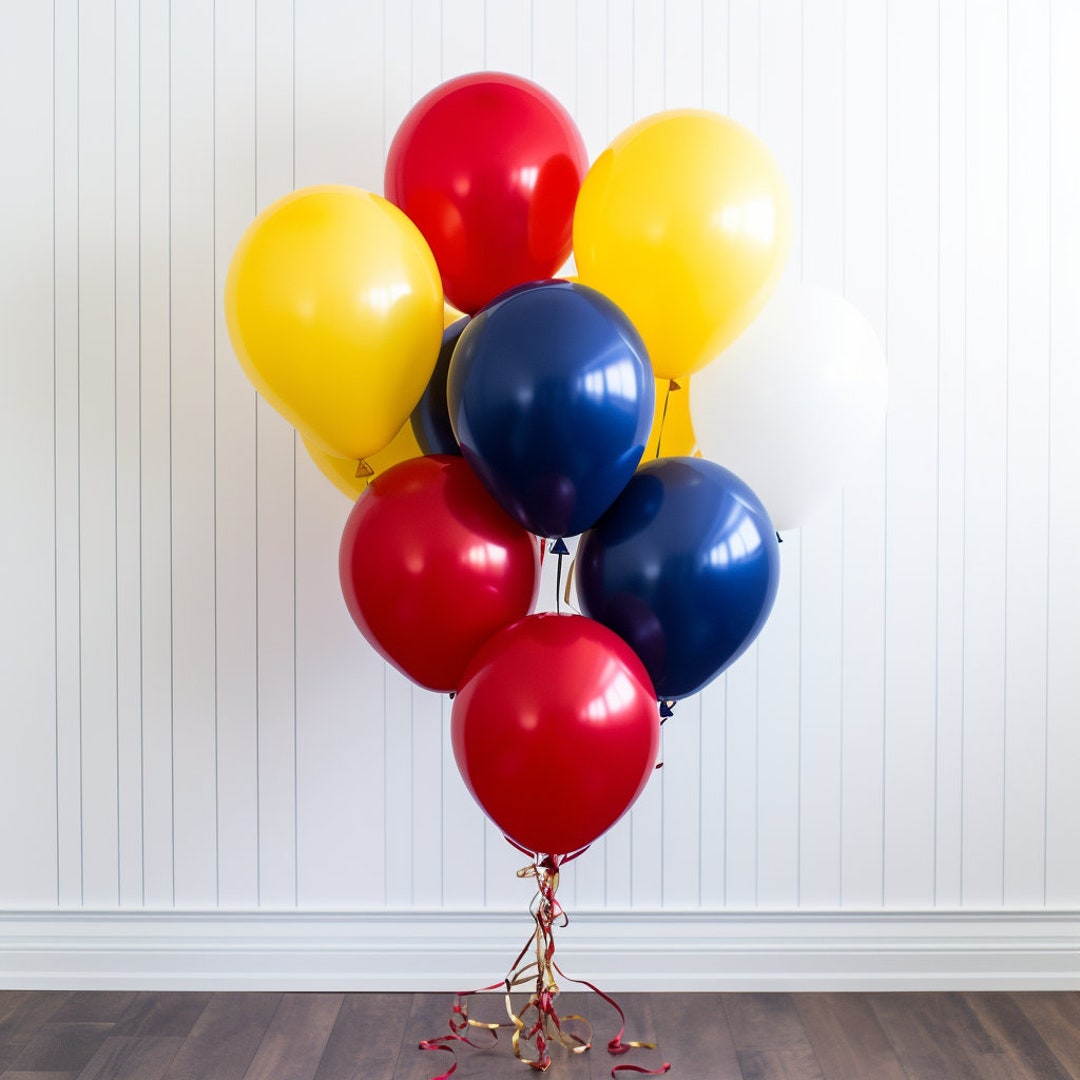 Beauty and the Beast Balloon Bouquet Red Yellow Sapphire Latex Balloon ...
