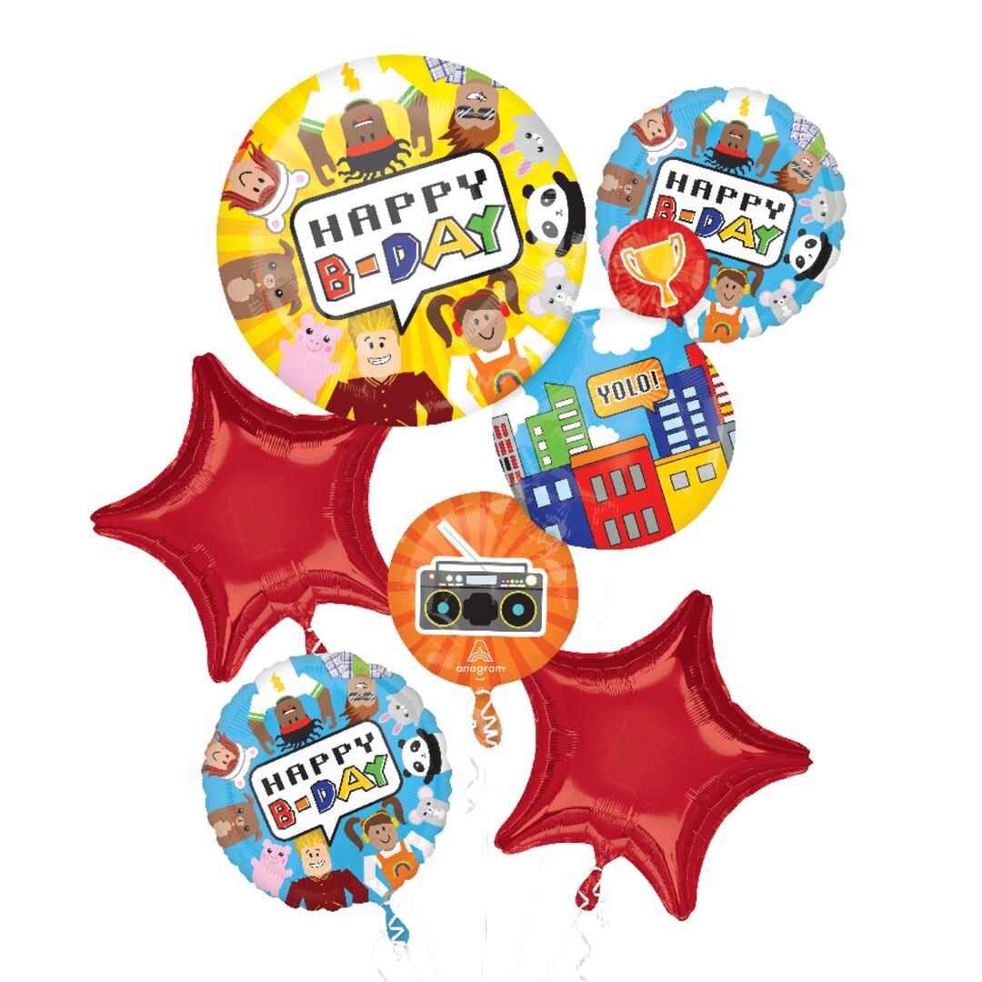 City Happy Birthday Balloon Bouquet Y2k Birthday Party Decorations ...