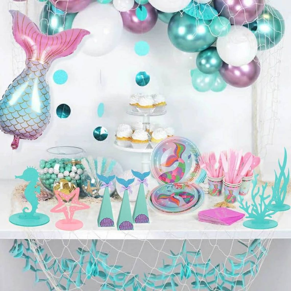 Mermaid Party Decor Mermaid Birthday Party Mermaid Birthday Decoration ...