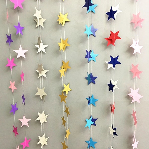 Gold Star Garland - Etsy