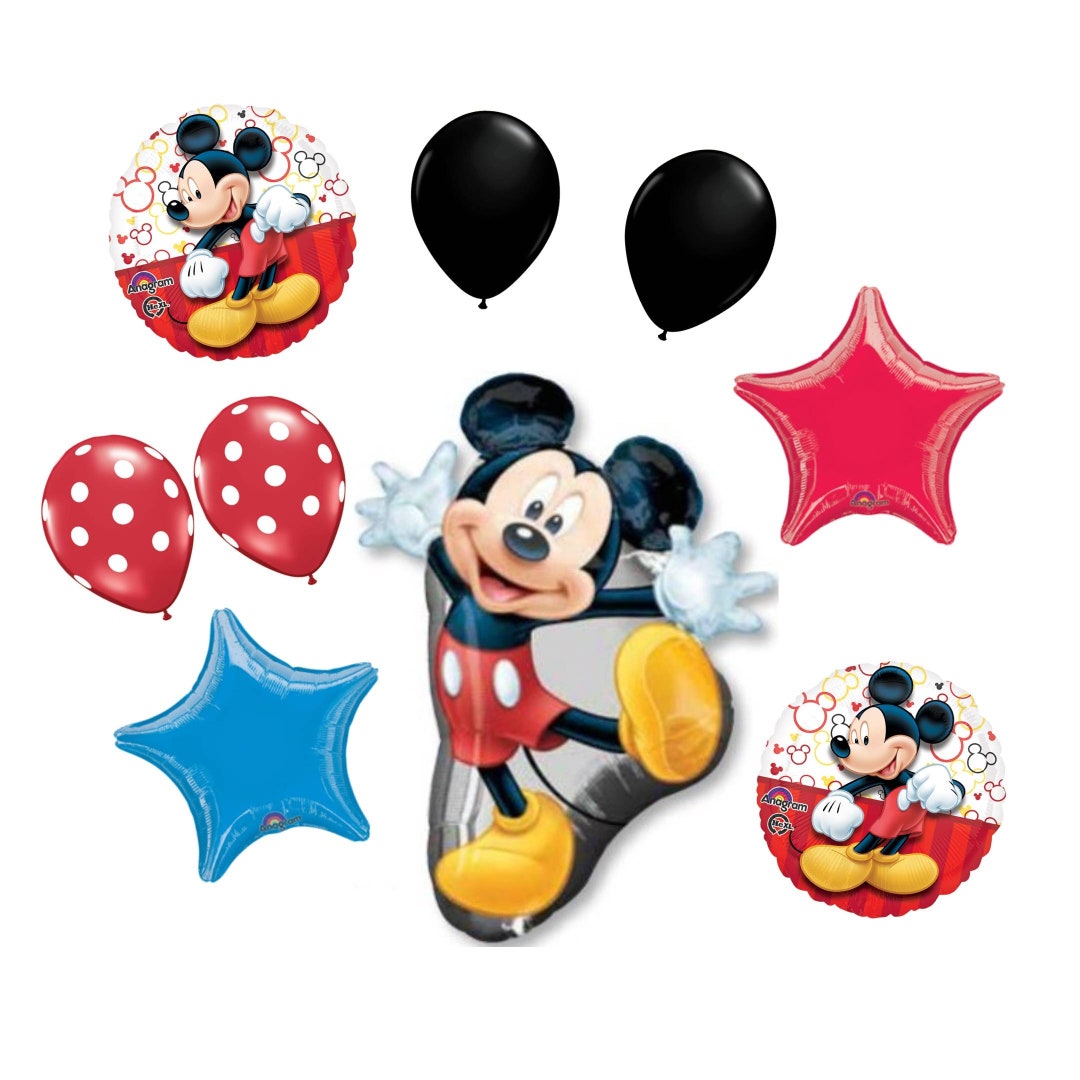 Mickey Mouse Balloon Bouquet Mickey Mouse Party Decorations Mickey ...