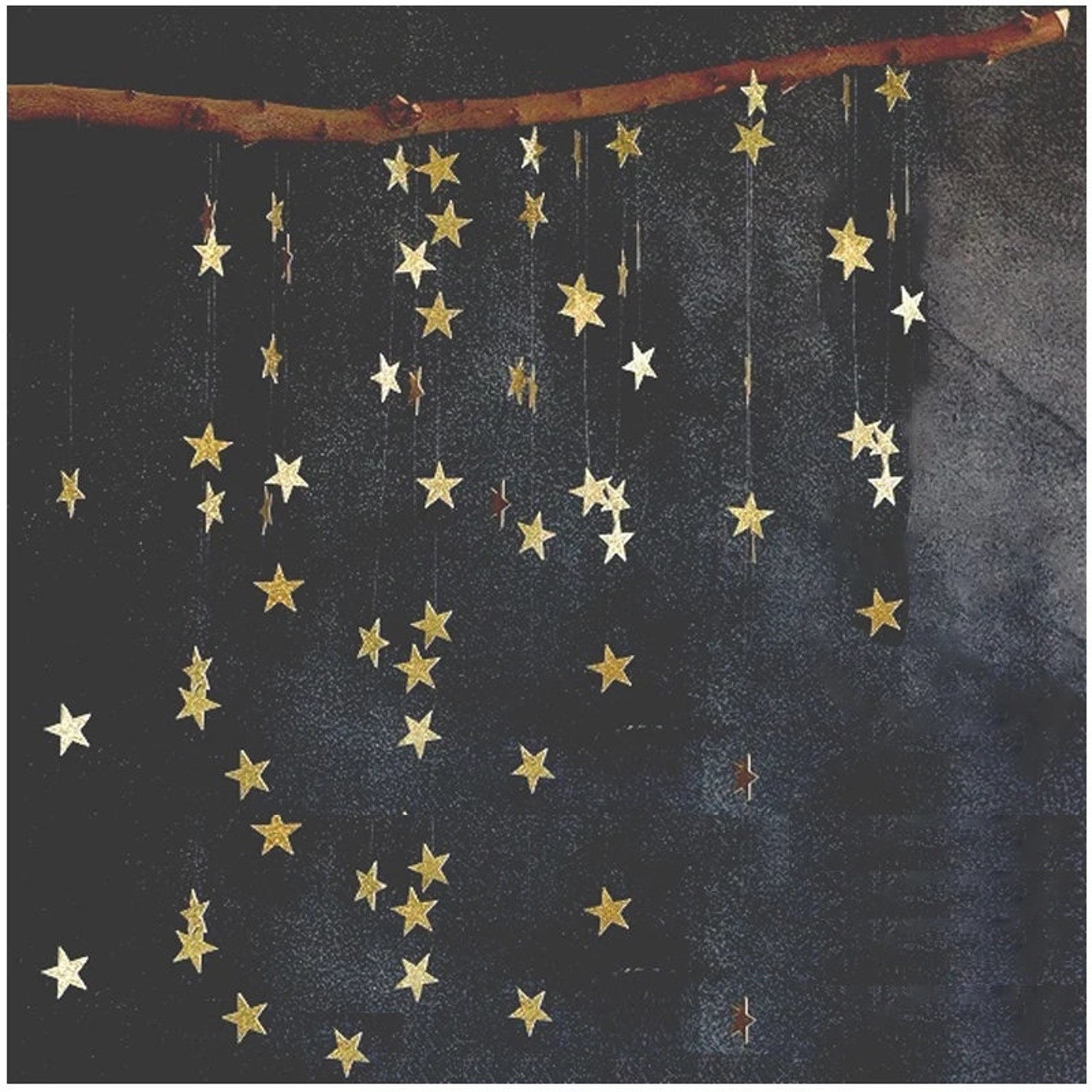 Gold Paper Garland, Star Garland, Star String Banners, Wedding Banner ...