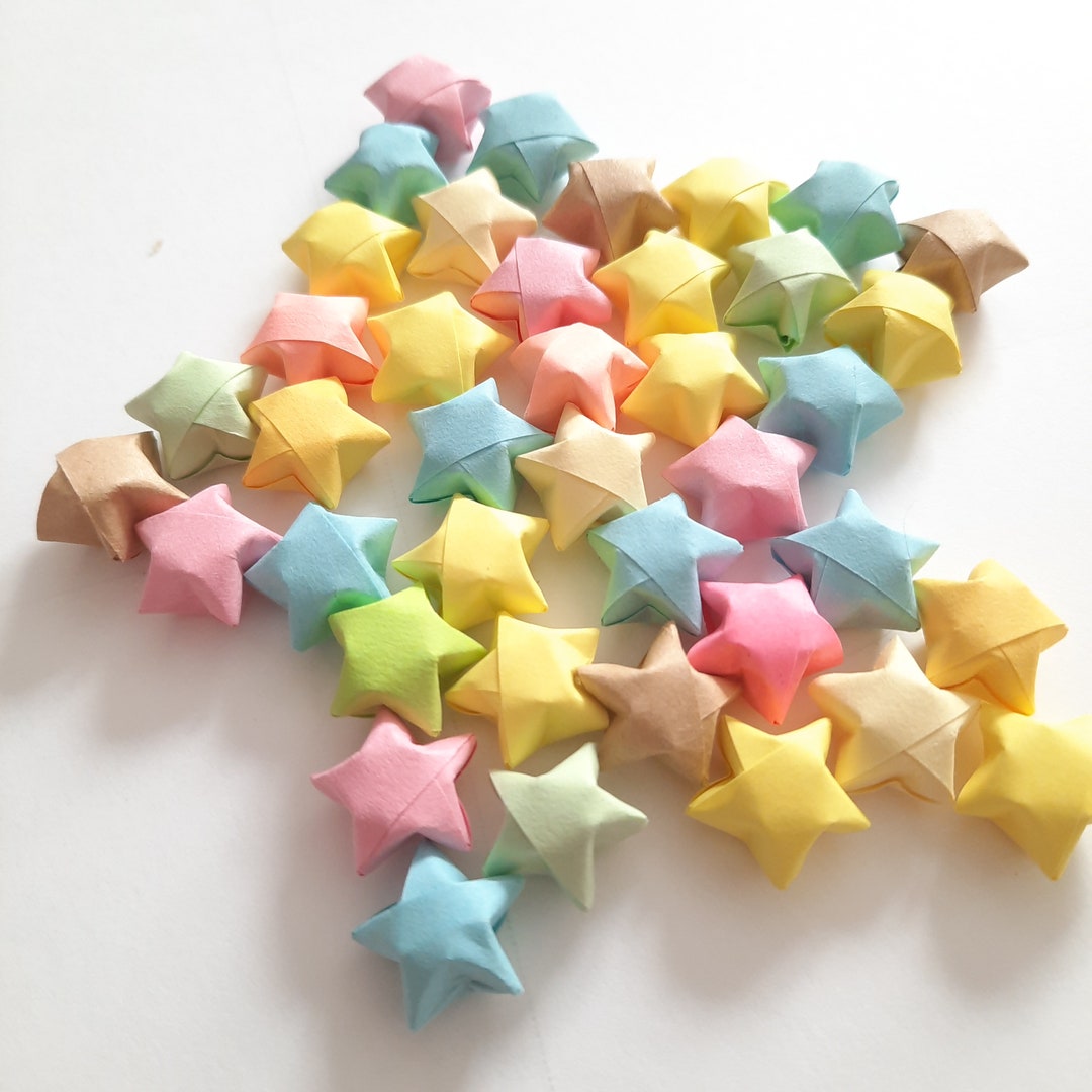 200pcs Macaron Paper Star Origami Paper Stars Lucky Star Unicorn Party ...