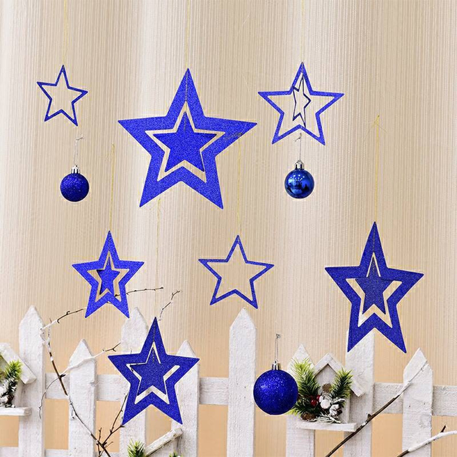 Gold Paper Garland Star Garland Star String Banners Wedding - Etsy