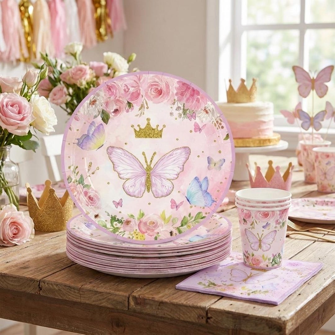 12pcs Butterfly Paper Cups Butterfly Napkin Butterfly Party Butterfly ...