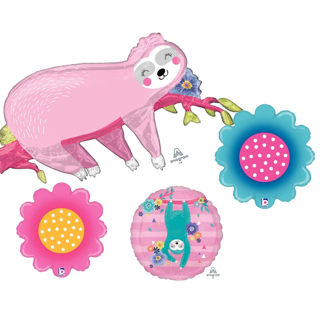Sloth Balloons | Sloth Birthday | Sloth 1st Birthday | Sloth Baby ...