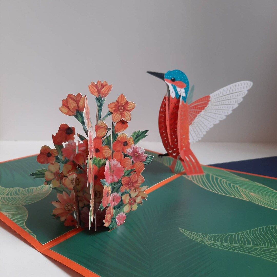 Birthday Card 3d Pop up Card Popup Card Paper Popup Card Floral Pop up ...