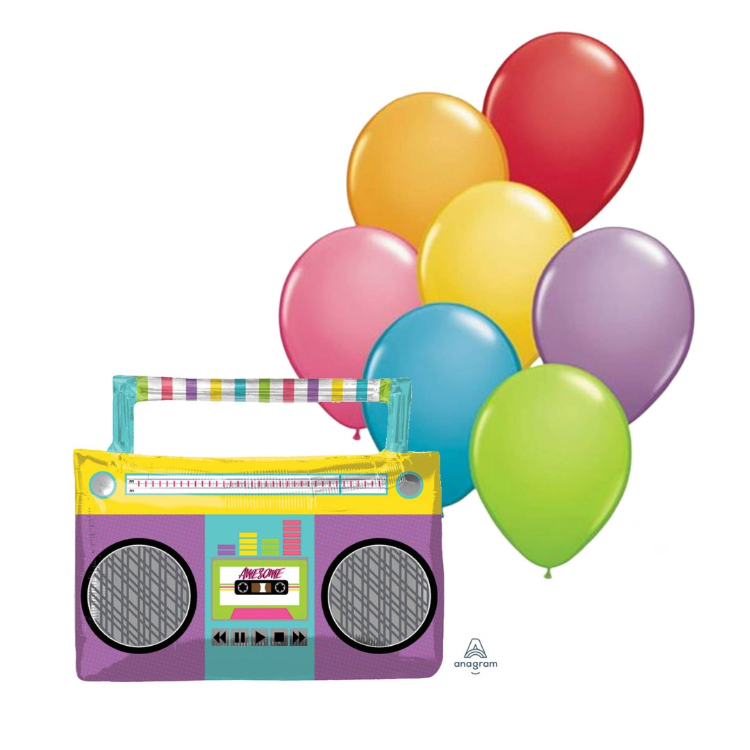 Boombox Balloons Bouquet Boombox Birthday Party Decoration Music Party ...