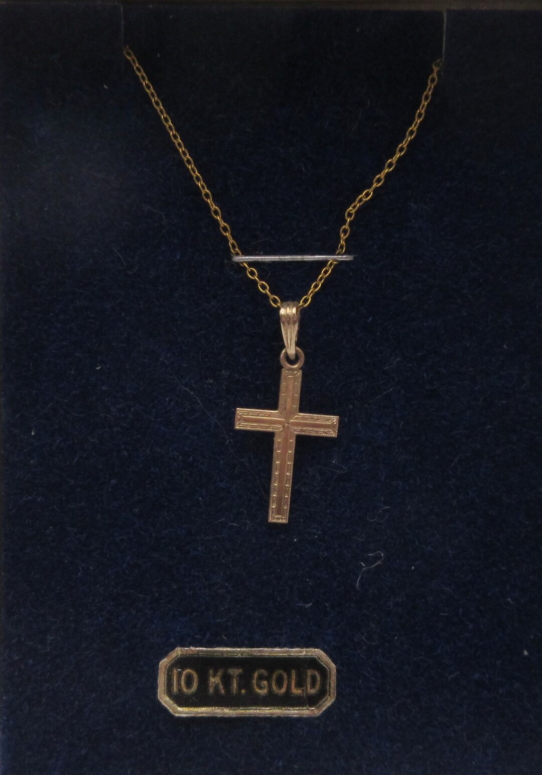 Vintage Marked 10K Gold Child's Cross Necklace - Etsy