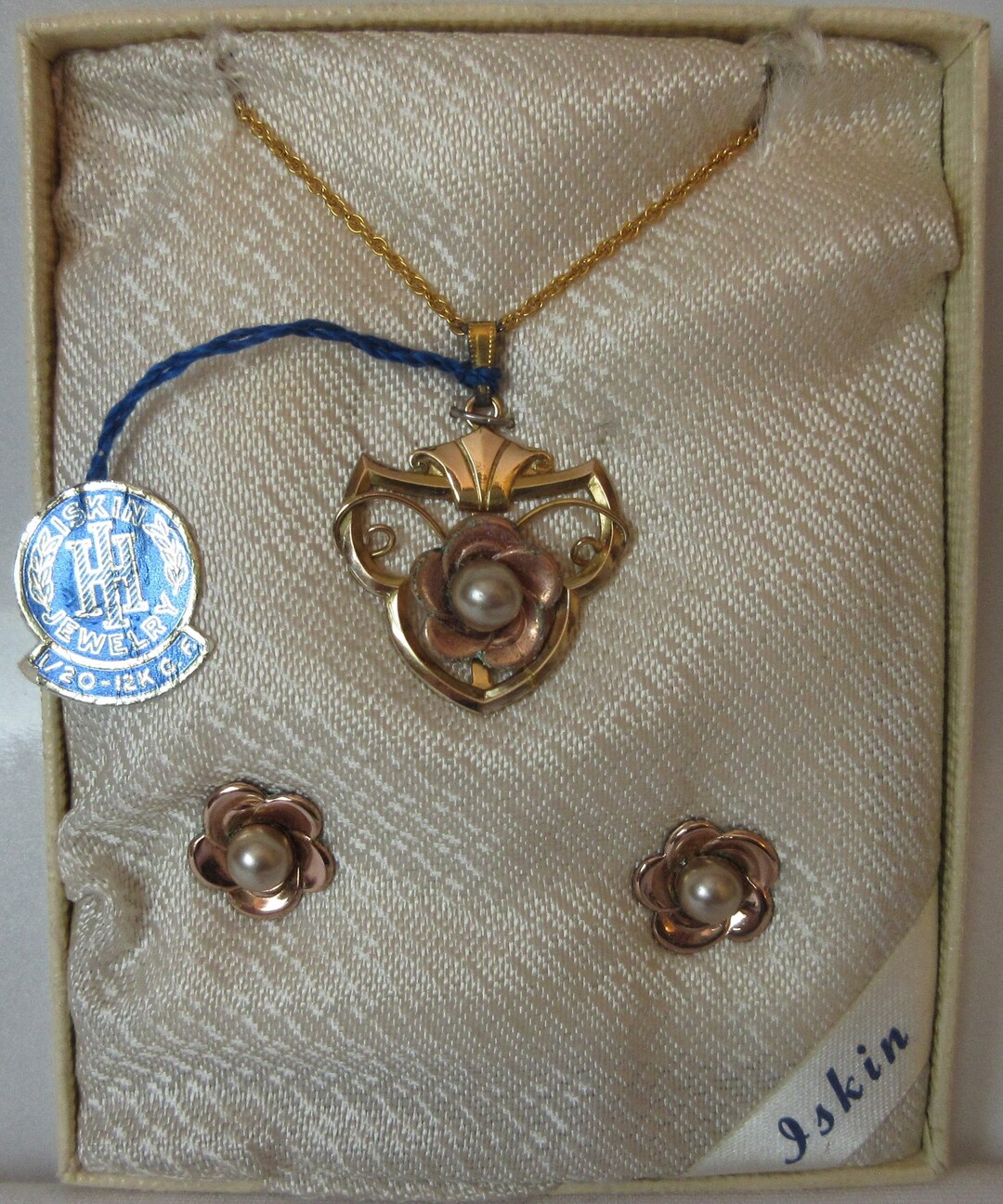 Vintage Art Deco Signed Harry Iskin Marked 1/20 10K GF Necklace ...