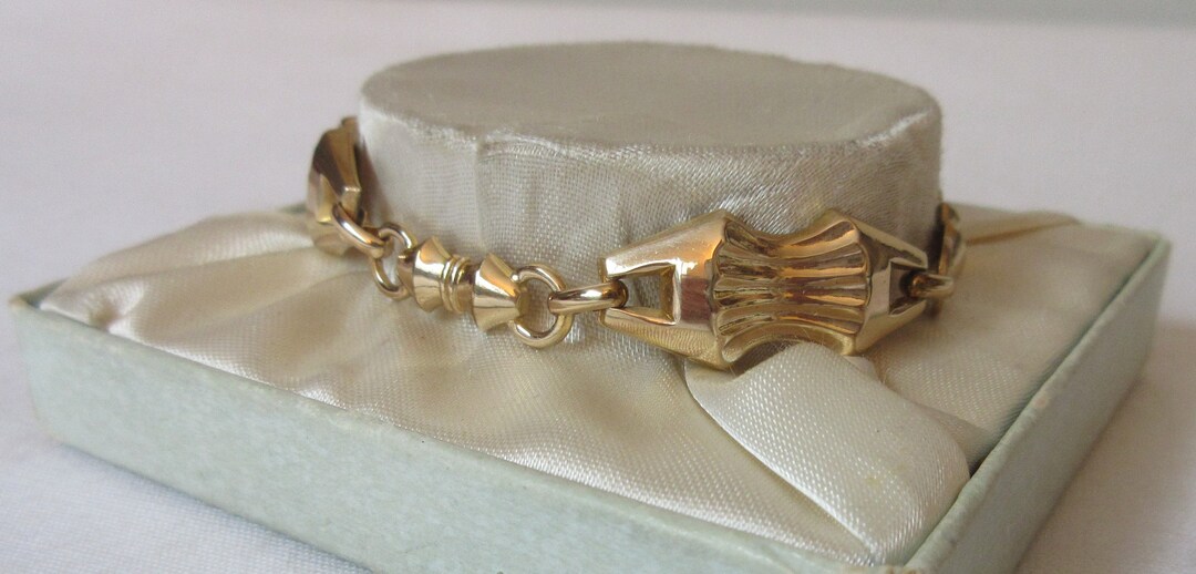 Vintage Signed Harry Iskin and Marked 1/20 12K GF Art Deco Bracelet - Etsy