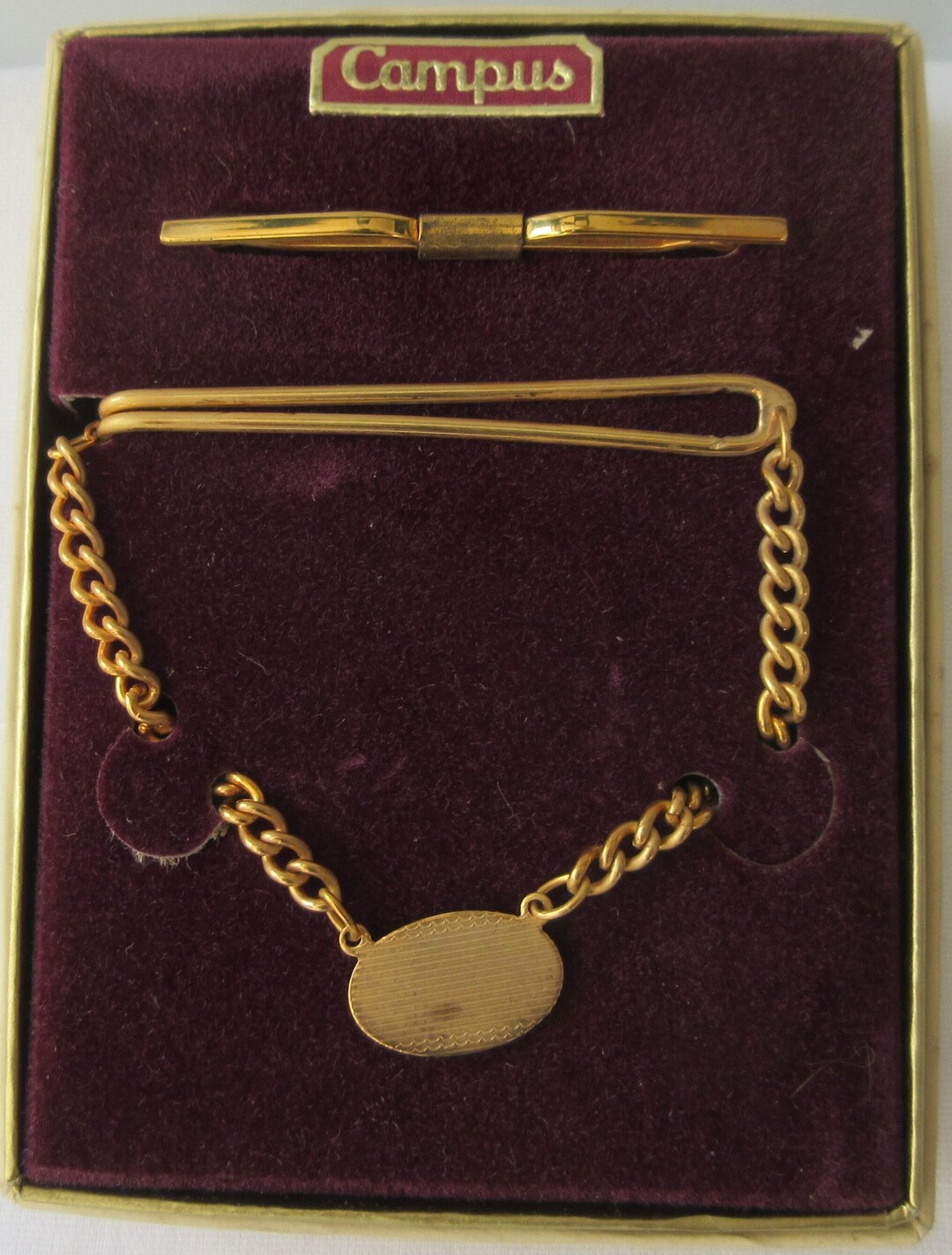 Vintage Campus Tie Bar and Collar Bar Set - Etsy