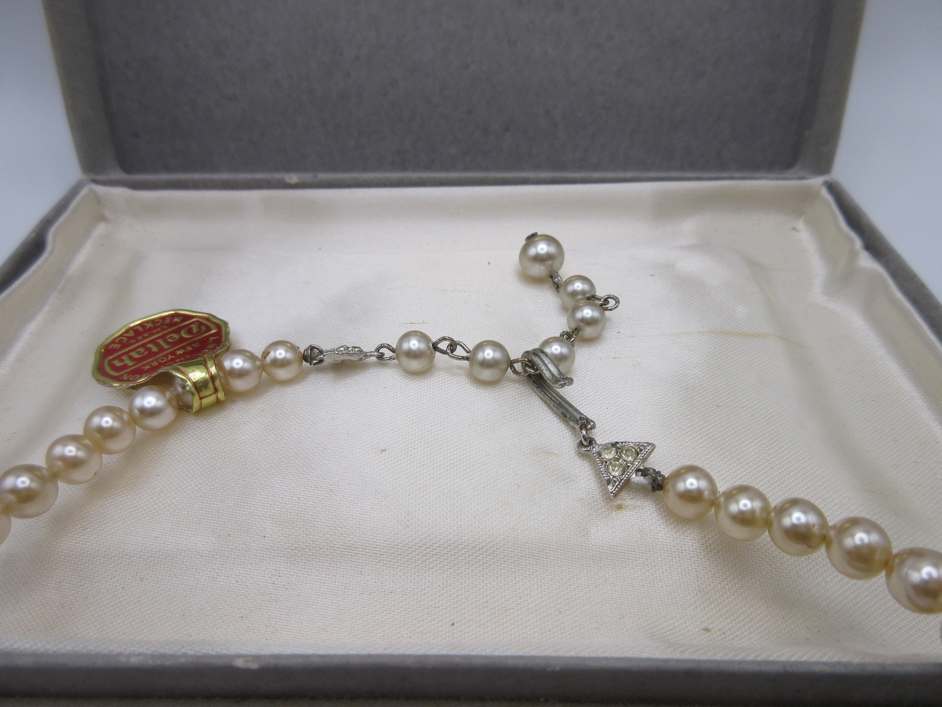 Vintage Deltah Faux Pearls Single Strand Necklace With - Etsy