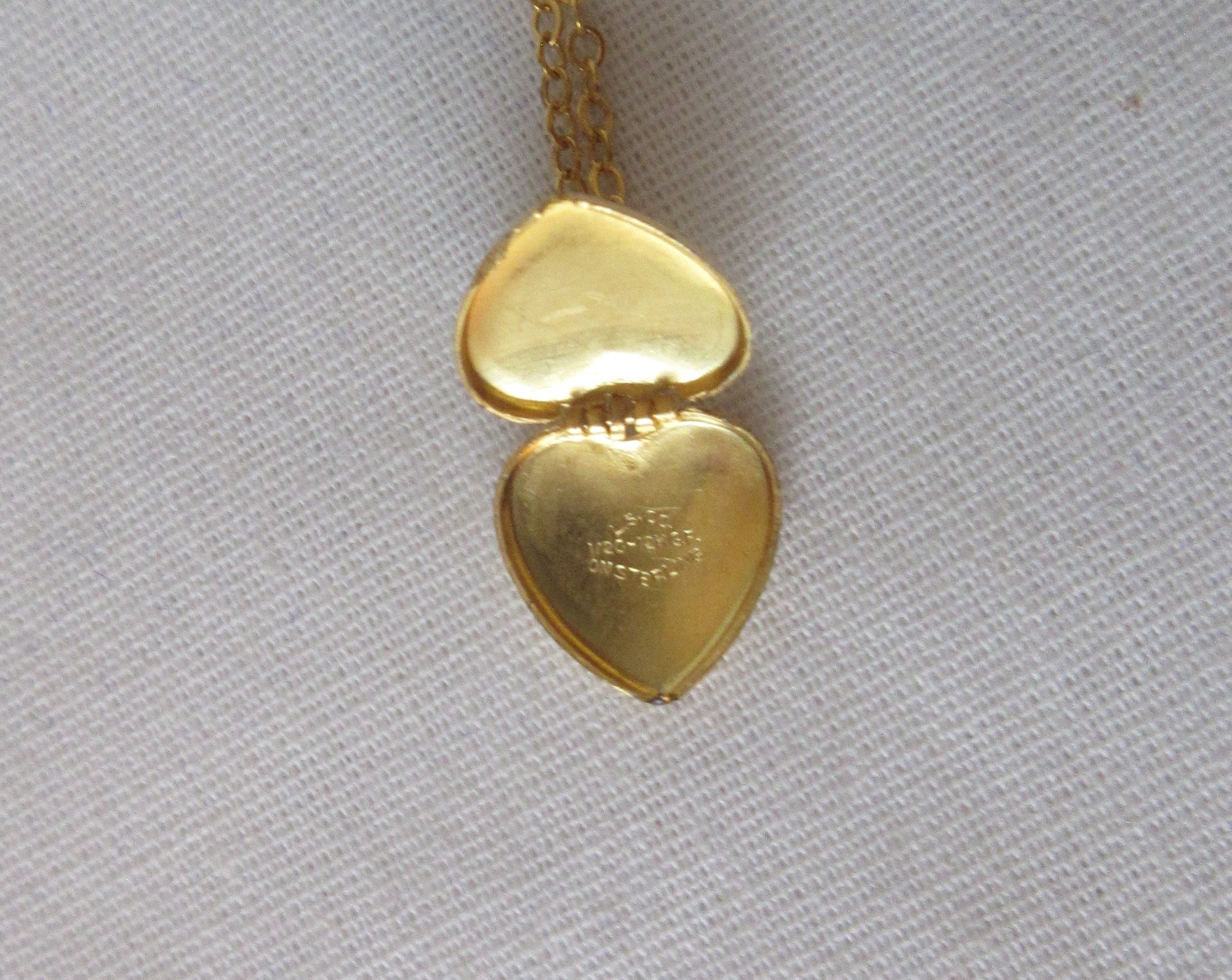 Lovely Signed LS and Marked 1/20 12K GF on STERLING Child's Heart ...