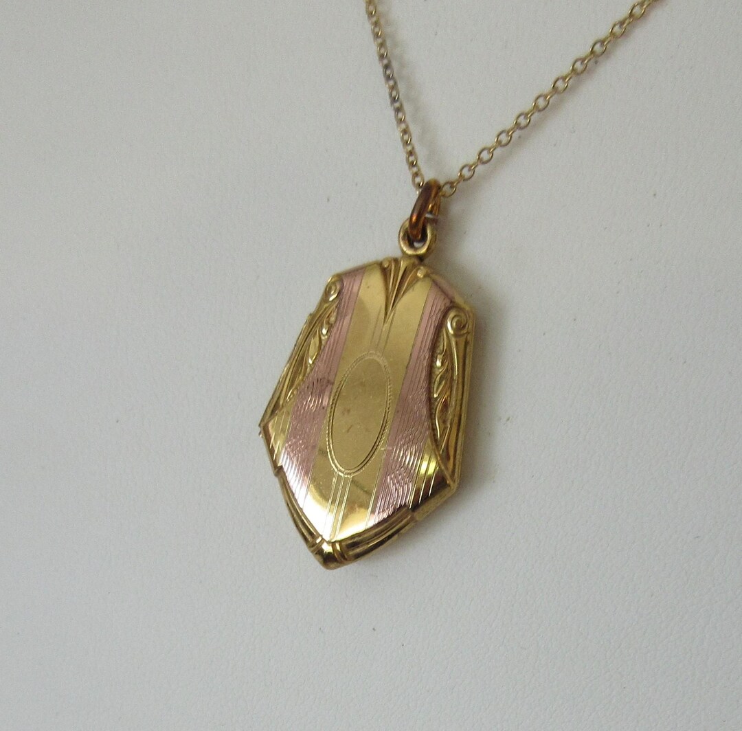Vintage Hand Engraved Locket With Marked Sterling Chain - Etsy