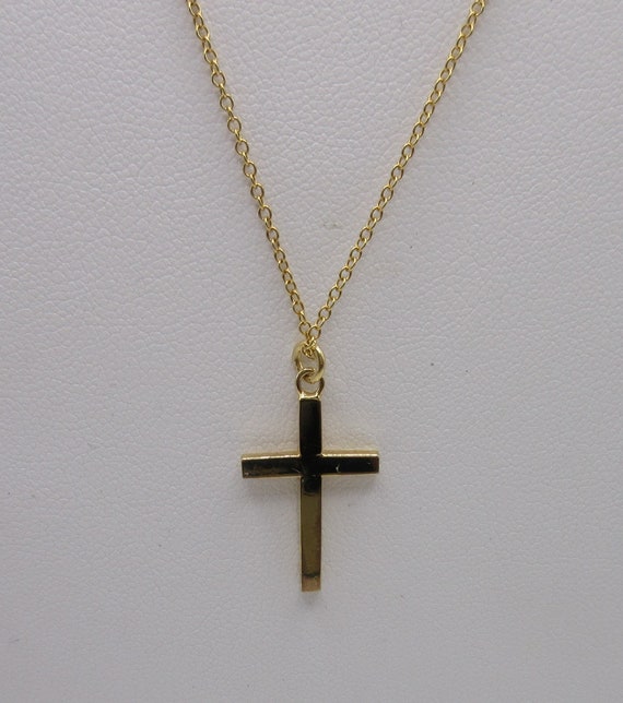 Unique Vintage Cross Necklace Signed and Marked 1/20 … - Gem