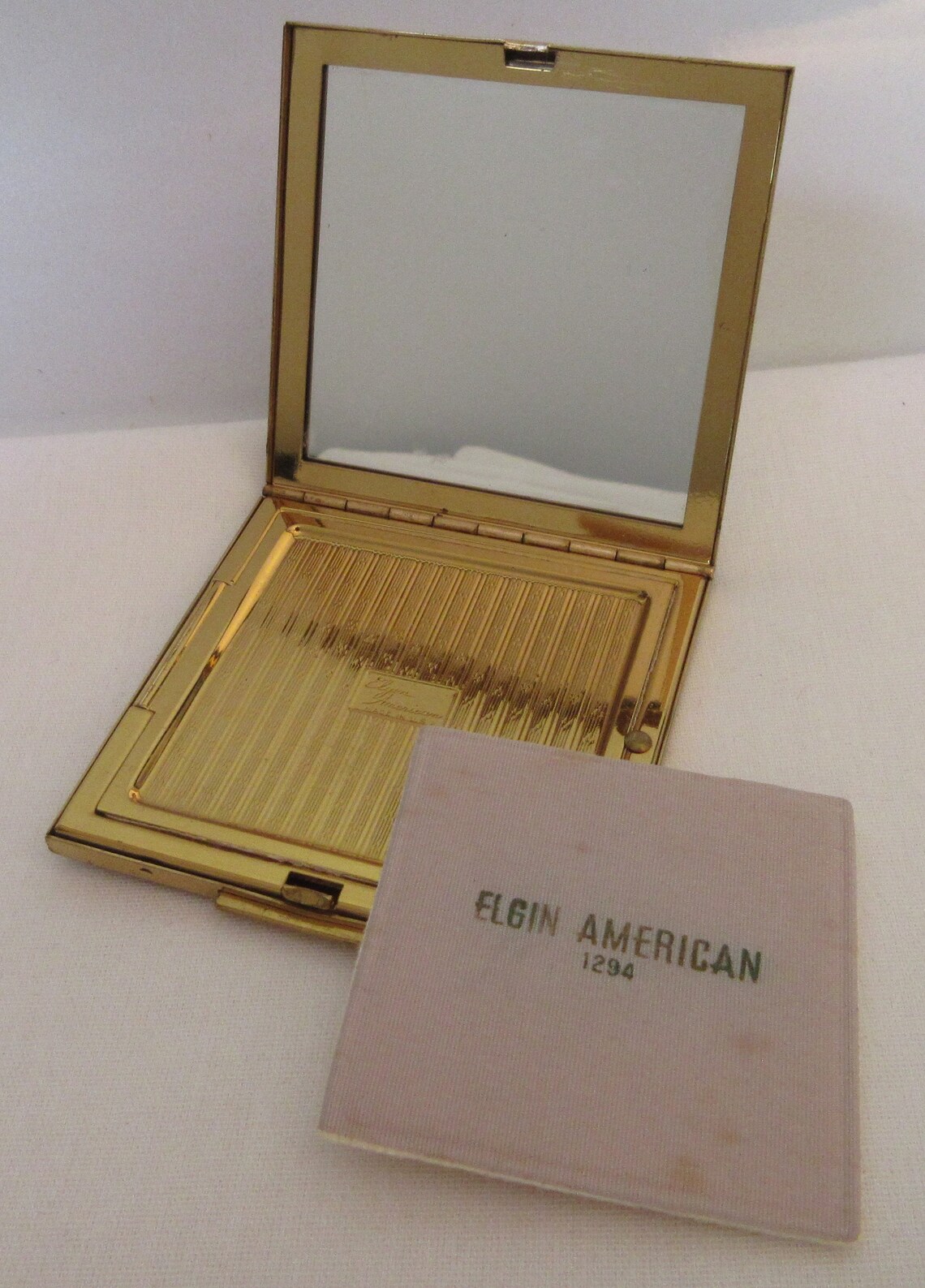Vintage Signed Elgin American Compact With Mother of Pearl - Etsy