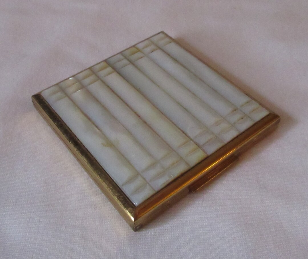 Vintage Signed Elgin American Compact With Mother of Pearl - Etsy