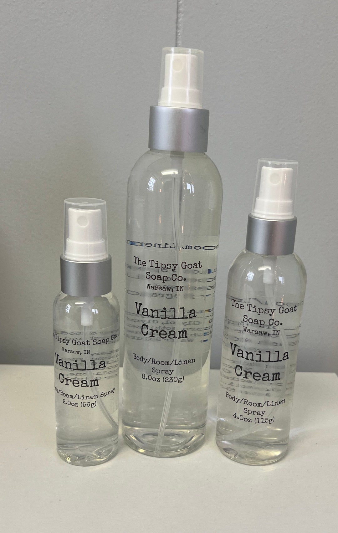 Vanilla Cream Body/room/linen Spray - Etsy