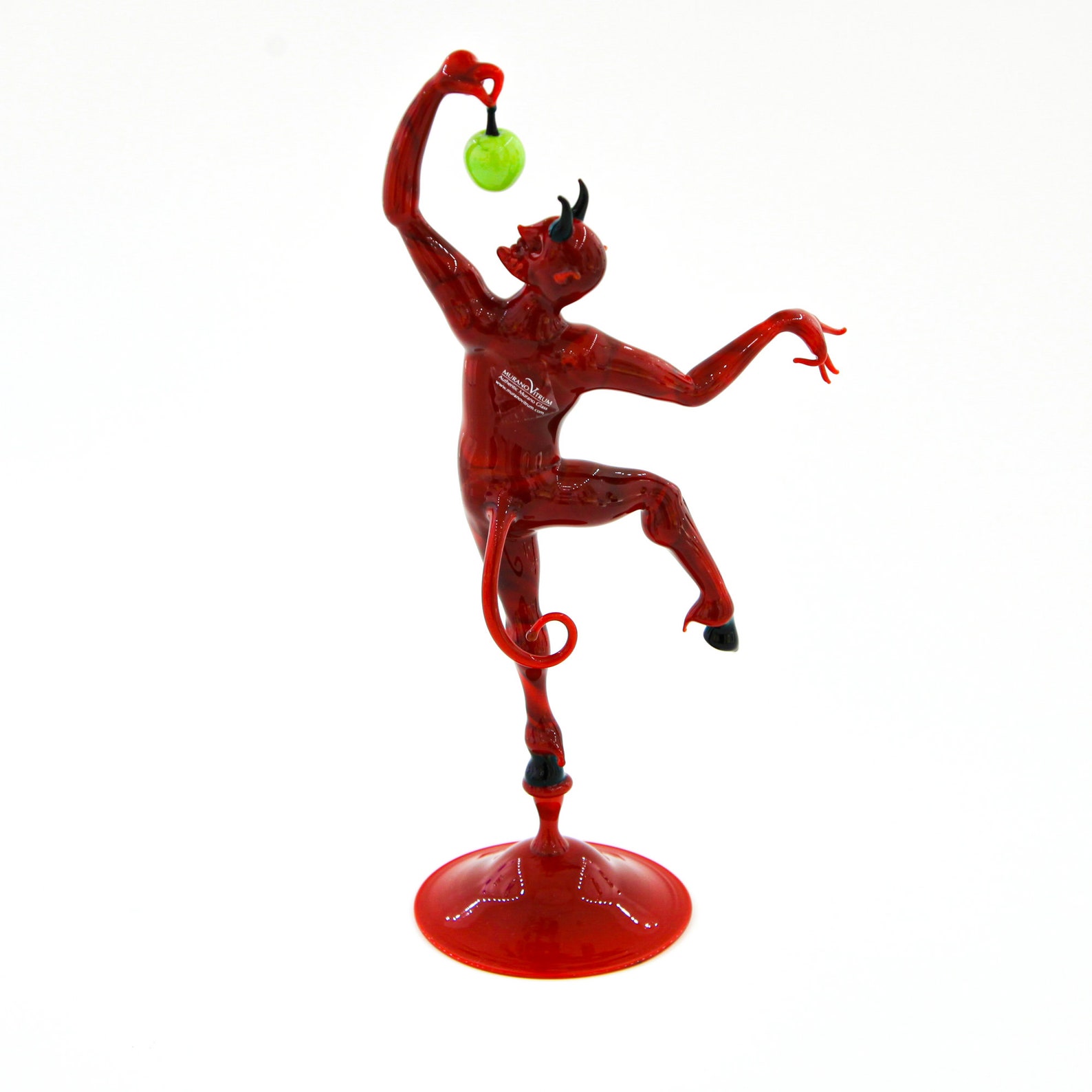 Red Devil With Apple Big Size Murano Glass - Etsy