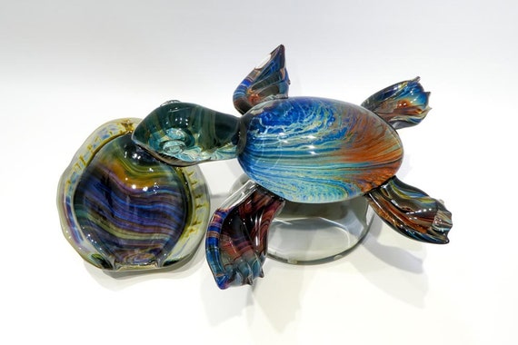 Figurines Art & Collectibles Murano Glass Turtle with Murrine Small ...