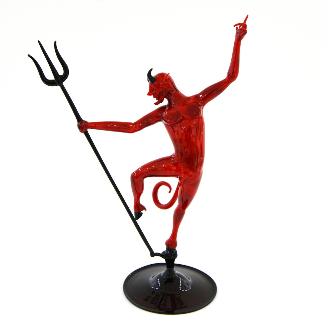 Devil With Pitchfork Big Size - Murano Glass - Etsy