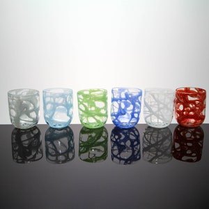 Six Glasses Set "folly" - Murano Glass - Etsy